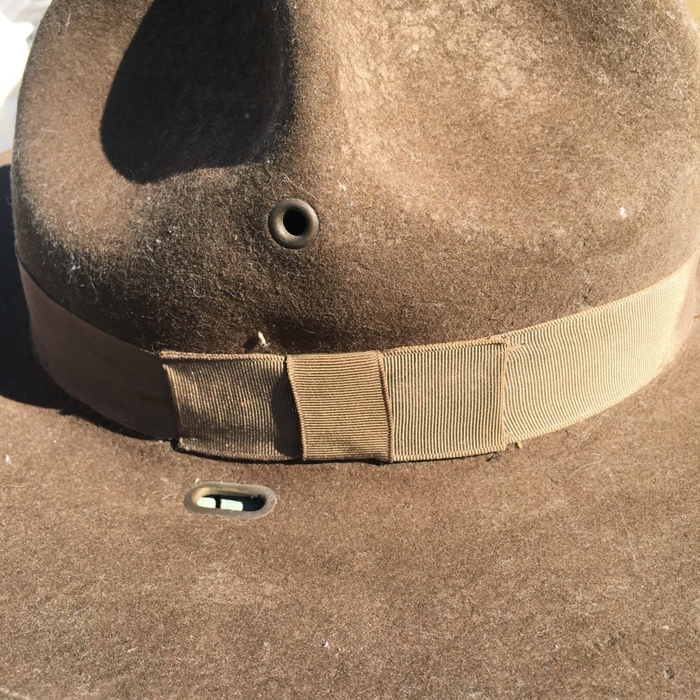 Rare Dobbs Wool Felt Military Hat Helmet - Gem